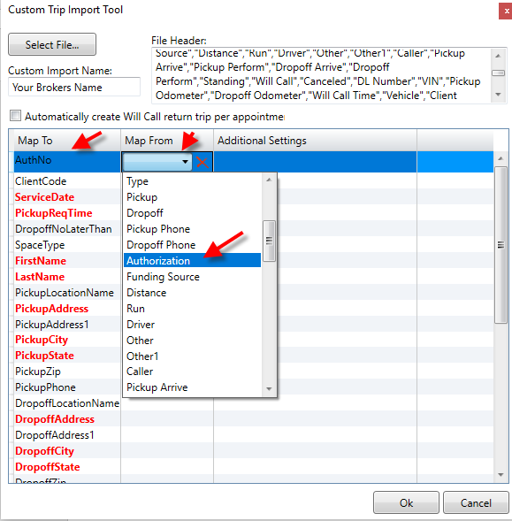 Creating Custom Imports File Format